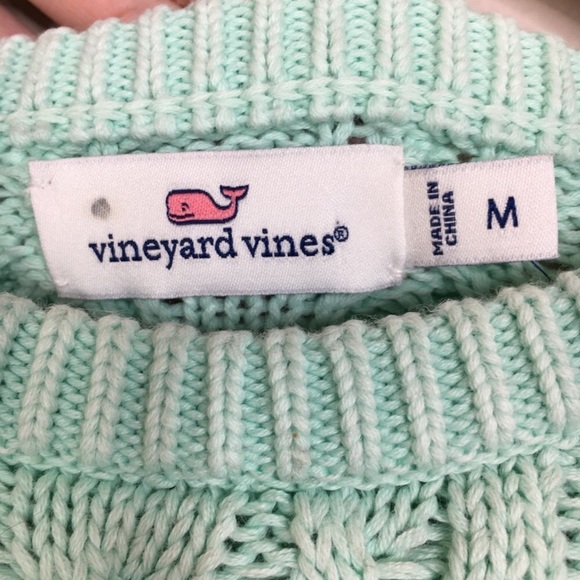 Vineyard Vines | Sweaters | Vineyard Vines Mint Green Cable Knit ...